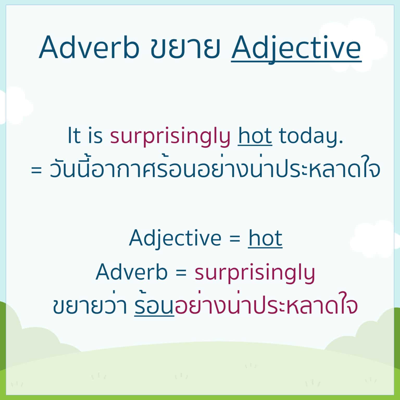 สรุปการใช้ Adverb ในภาษาอังกฤษ - MyLearnVille